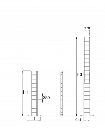 Profesionalna dvodelna raztegljiva Alu lestev 3046 | PTEAM d.o.o.