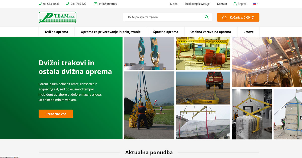Dvižna oprema | PTEAM d.o.o.